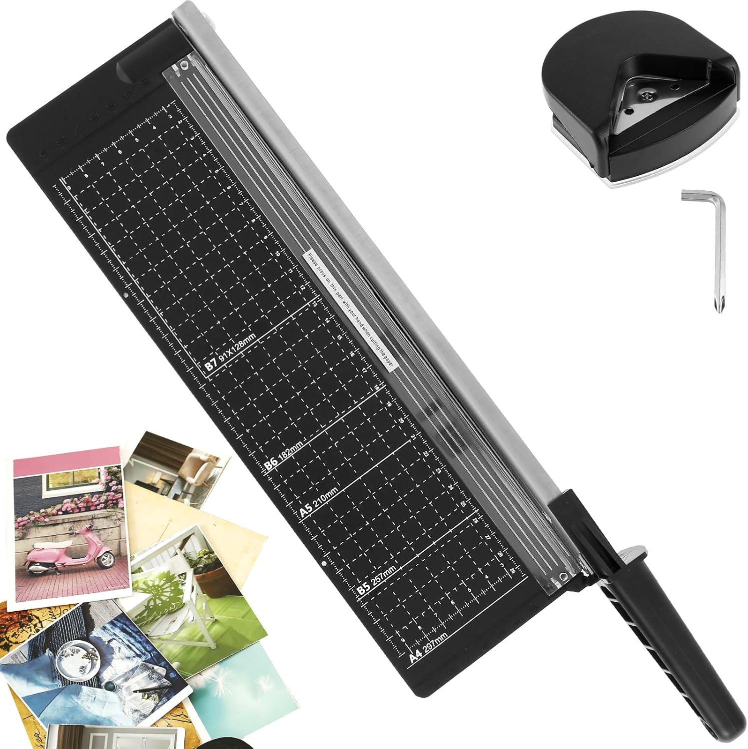 Amazon.com: Paper Cutter Stack Paper Trimmer 8 Sheets Capacity Accurate ...