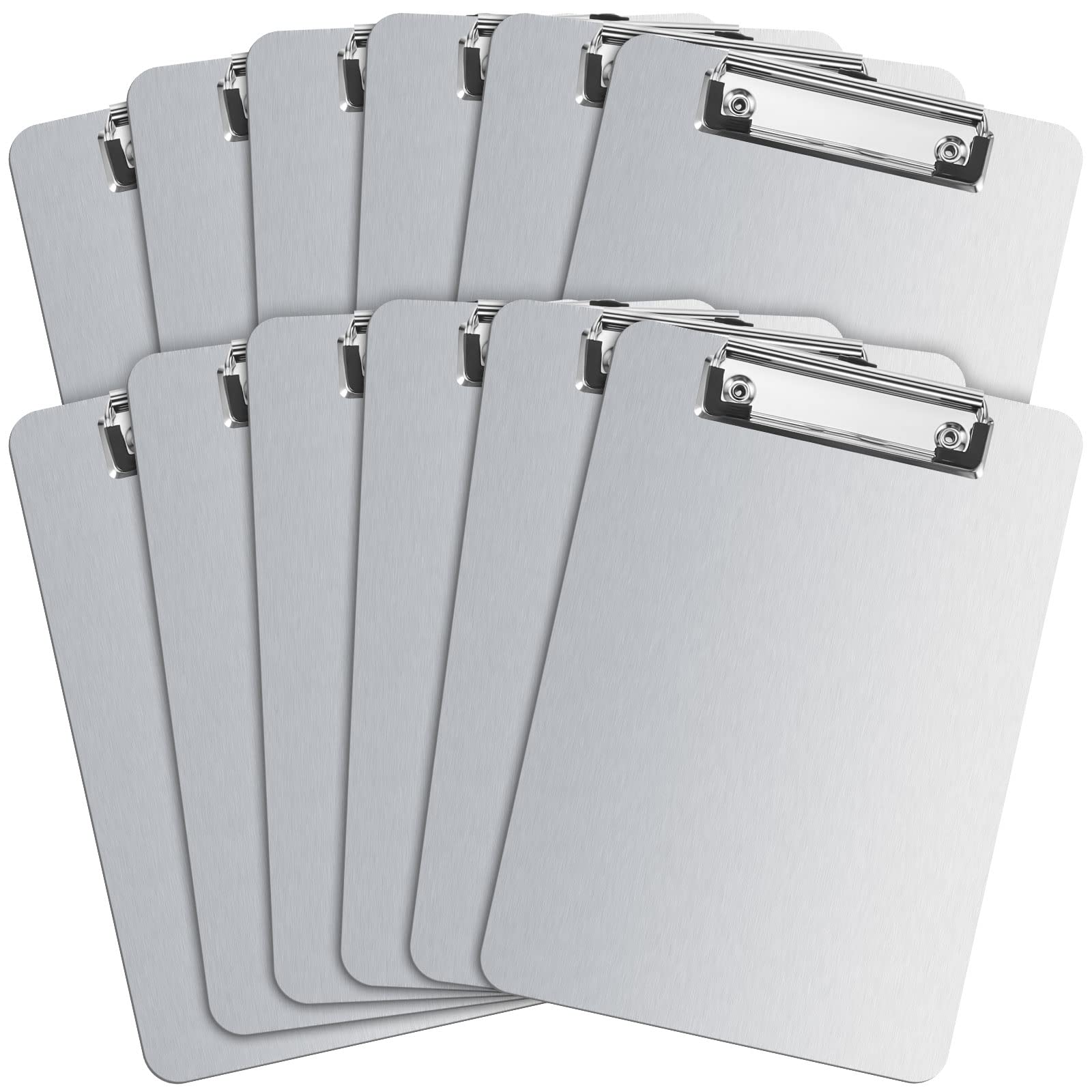 Amazon.com : 12 Pack Small Aluminum Clipboard 6x9 Inch Bulk Silver Mini ...