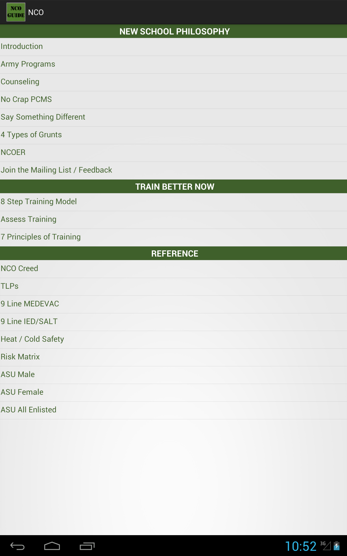 Army NCO Guide - App on the Amazon Appstore