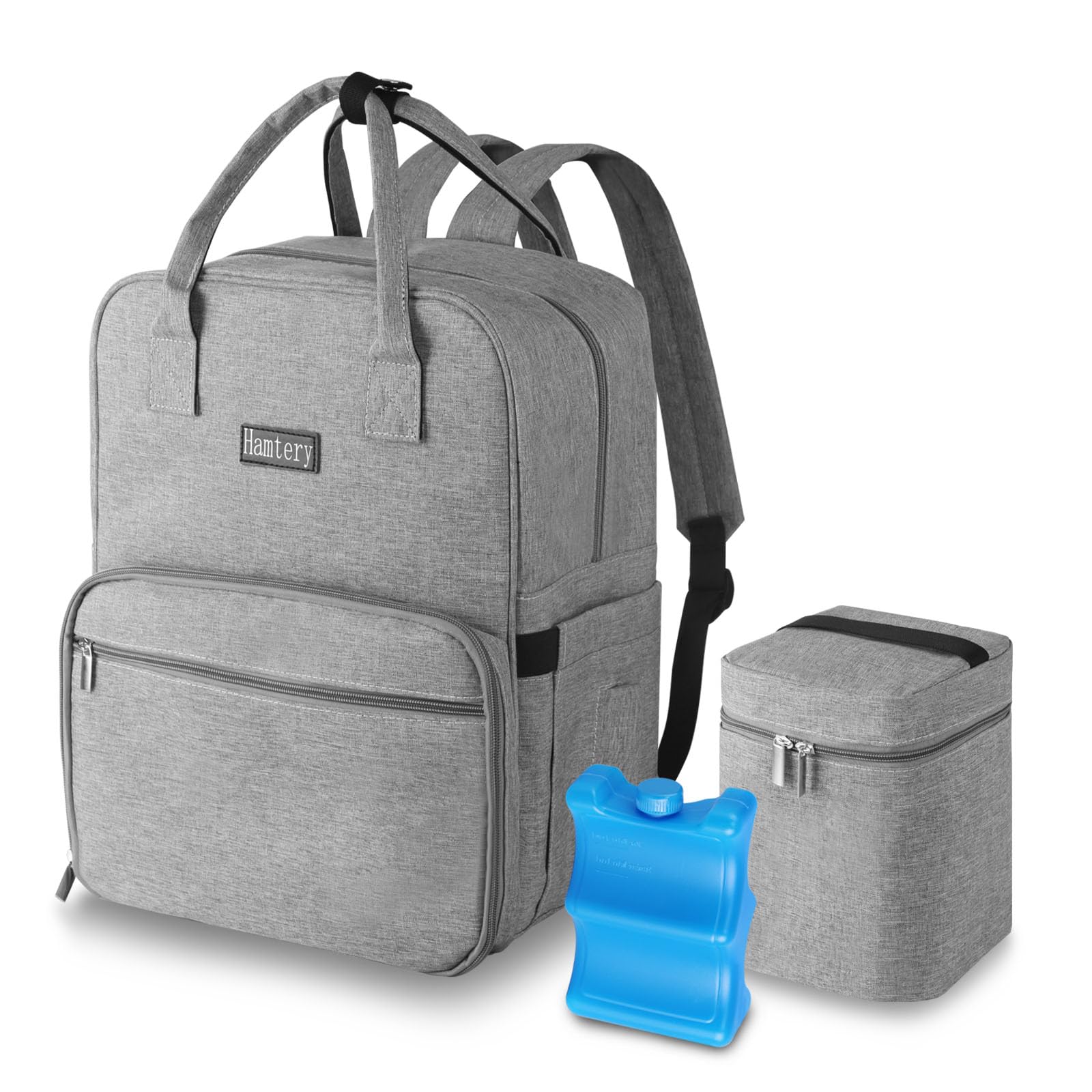 Hamtery Bottle Warmer Backpack with Breastmilk Cooler Bag, Diaper Bag ...