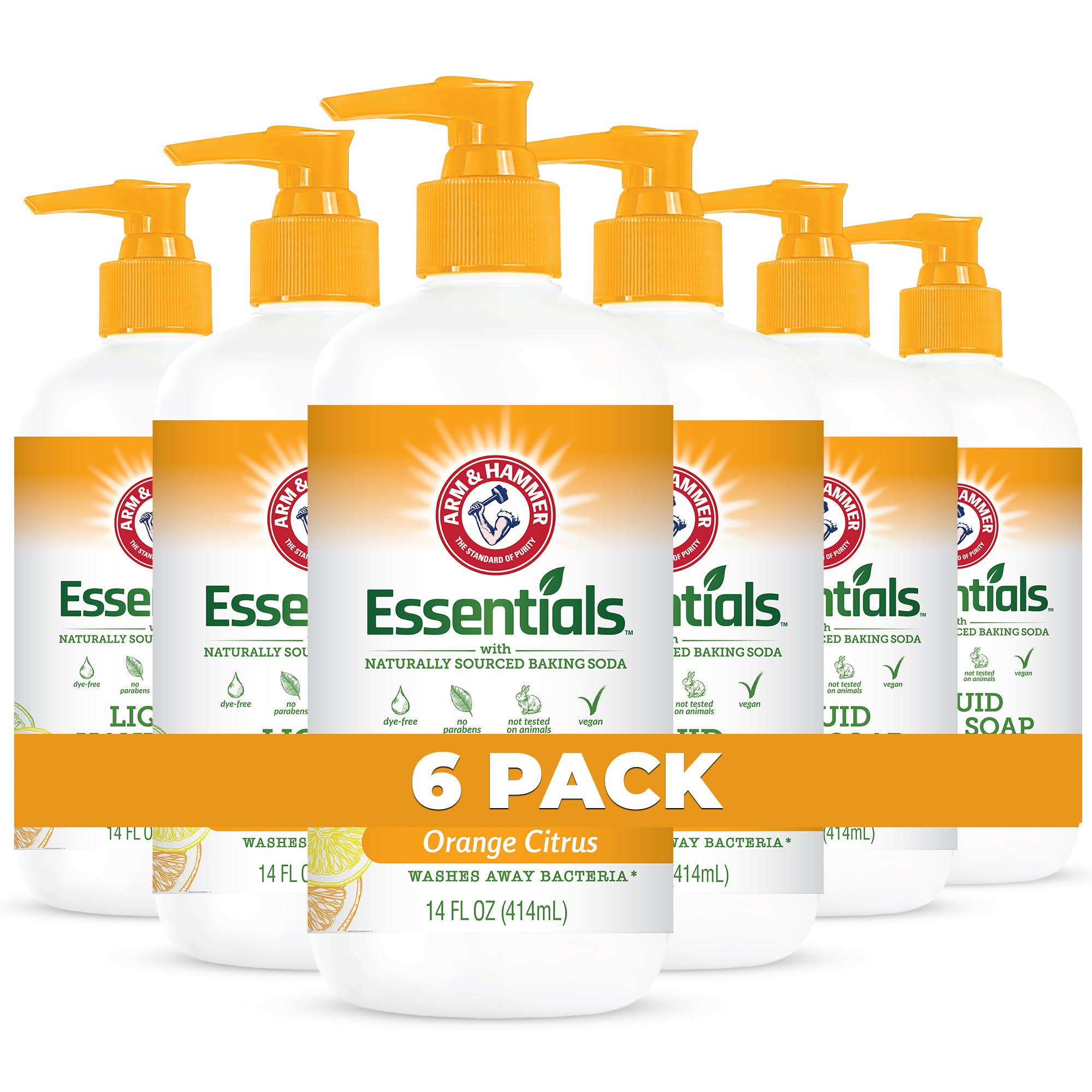 Amazon.com : Arm & Hammer 6 Pack Liquid Hand Soap for Skin Cleaning ...