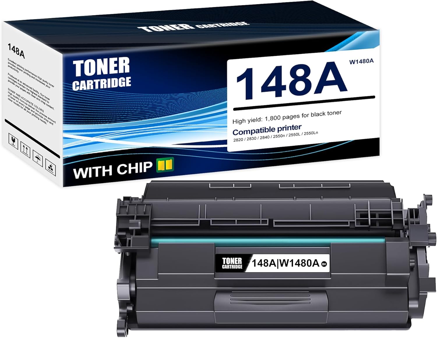 Amazon.com: 1-Pack Black 148A W1480A Toner Cartridge: Compatible 148A ...