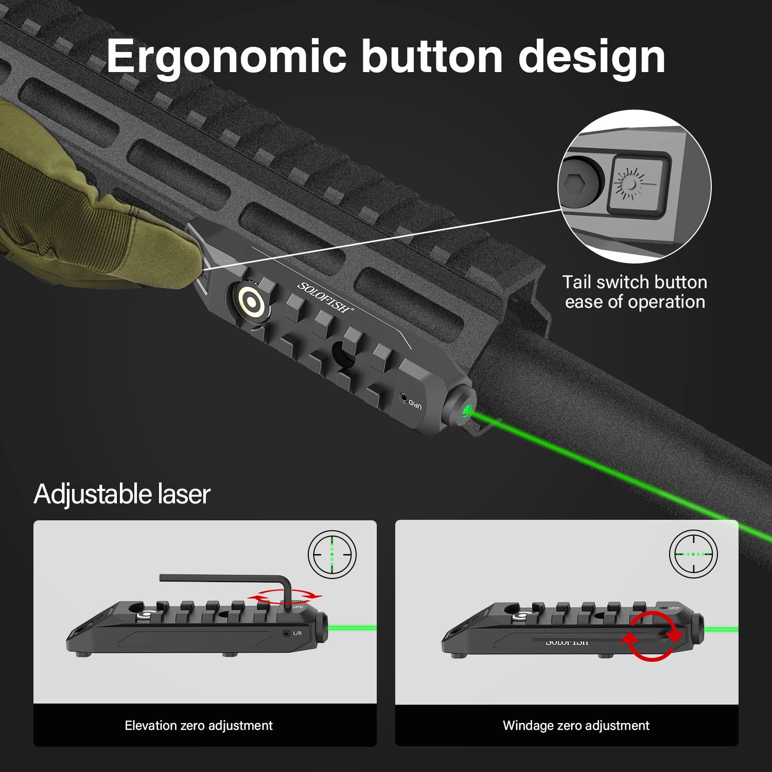 Snapklik.com : Solofish SL-1107M Green Laser Sight, Compatible