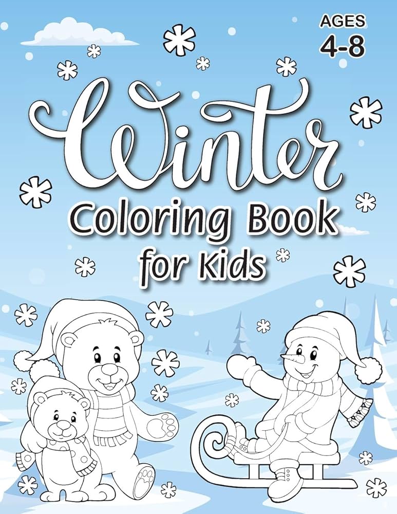 coloring pages winter activities