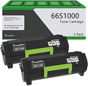 Amazon.com: 66S1000 Black Toner Cartridge (2-Pack) Replacement for ...