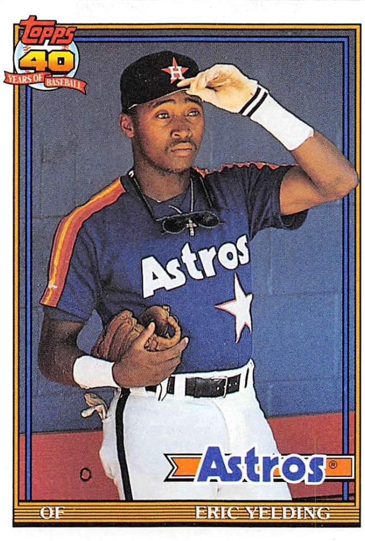 Amazon.com: 1991 Topps Baseball #59 Eric Yelding Houston Astros ...