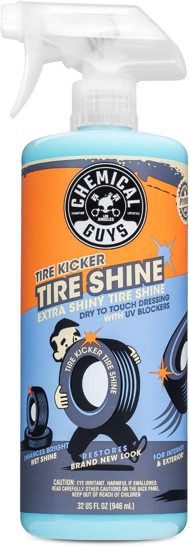 Amazon.com: Chemical Guys Tire Kicker Sprayable Extra Glossy Tire Shine (Works on Rubber, Vinyl ...