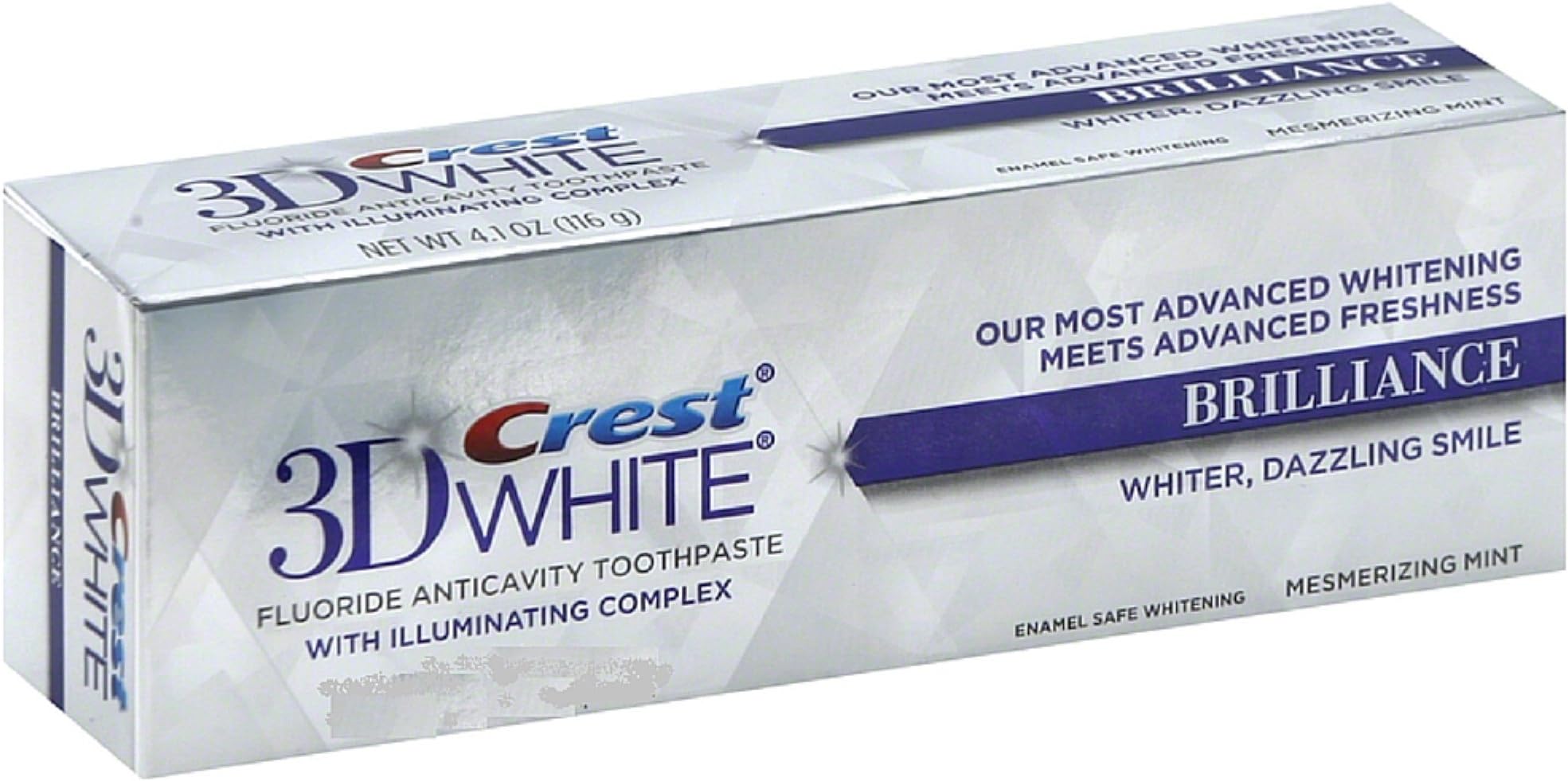 Amazon.com : Crest 3D White Brilliance Pro Ultra White Teeth Whitening Toothpaste, 3.8 oz ...