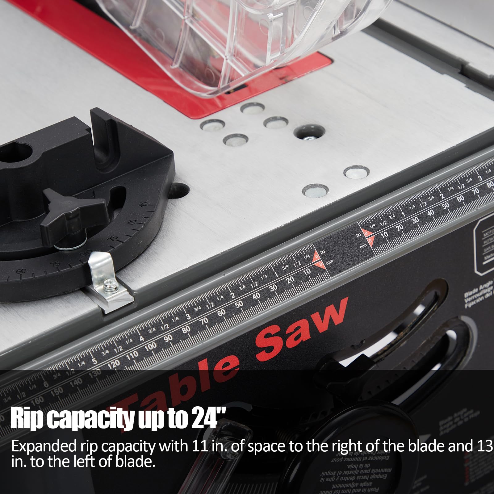 Table Saw 10 Inch, 15Amp Portable Benchtop Jobsite Table Saw, 5000RPM ...