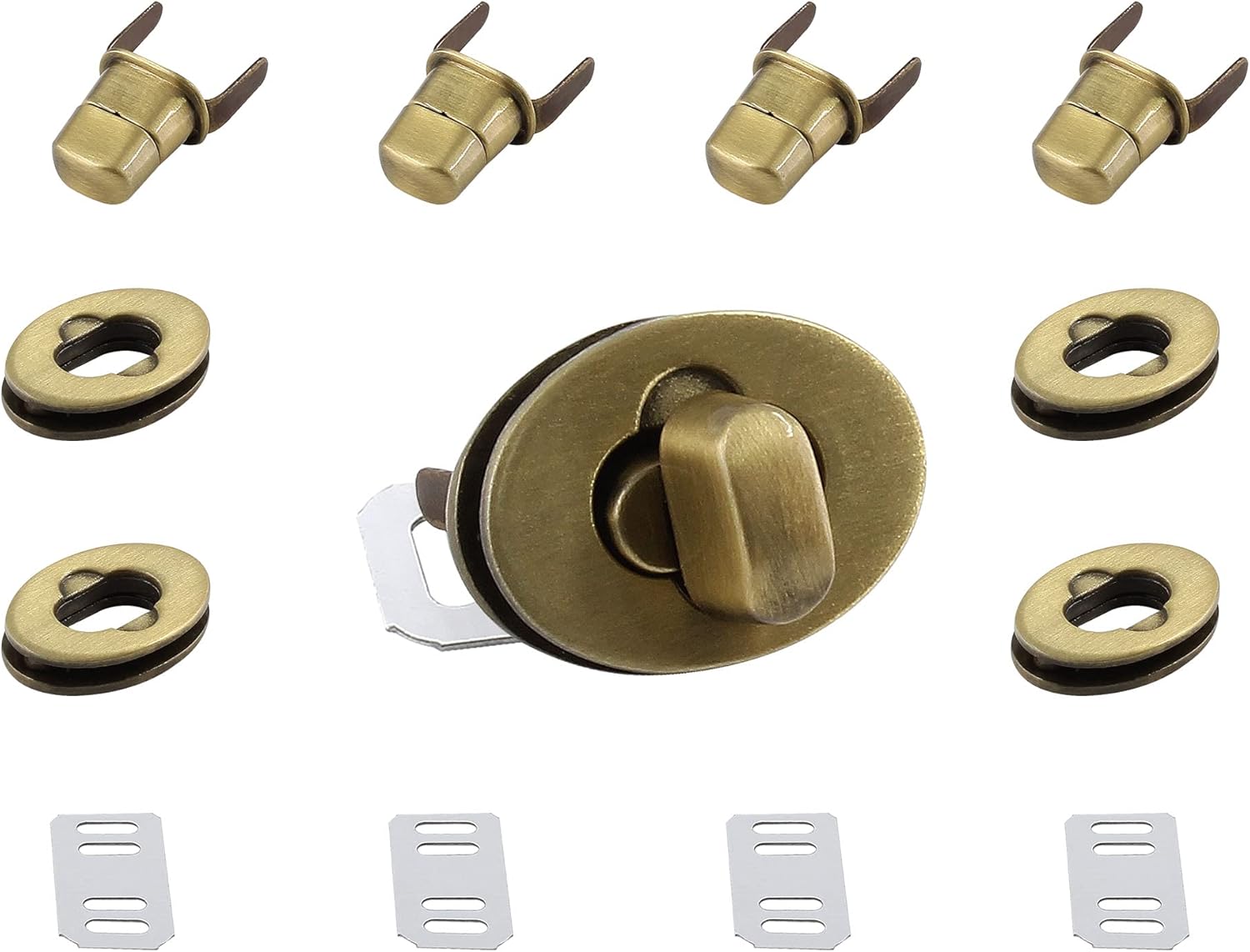 Amazon.com: Jersvimc 5Pcs Bronze Turn Locks Clasp, Oval 5/8 Inch Twist ...