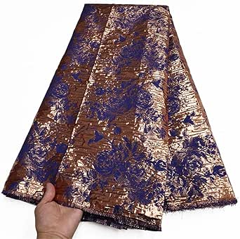 Amazon.com: Brocade Lace Fabric with Embroidery African Brocade ...