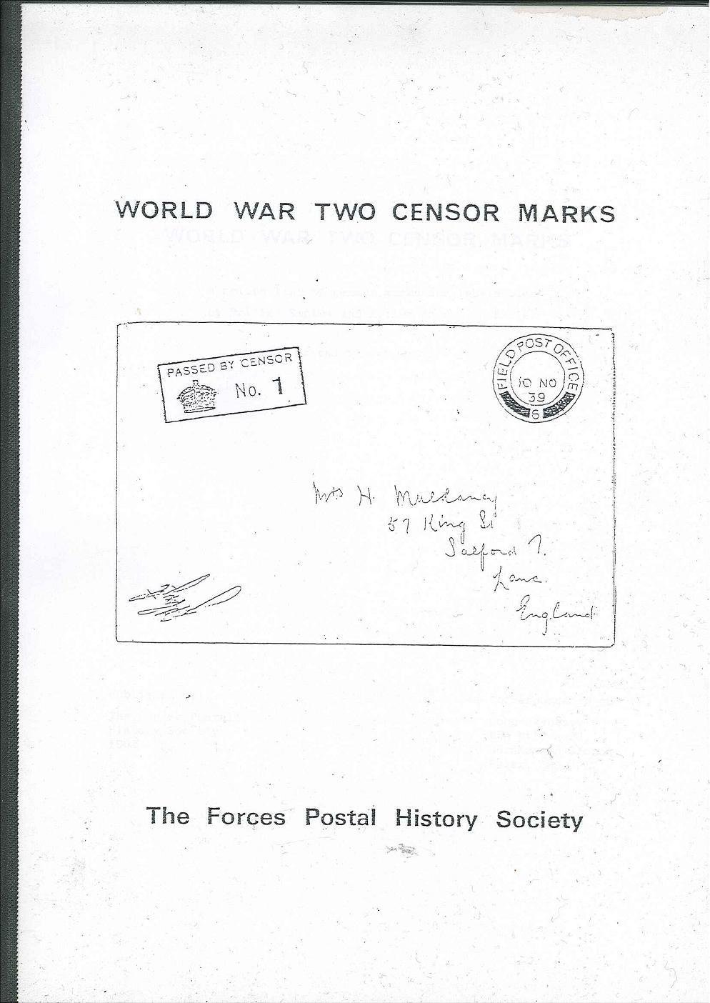 Buy WORLD WAR TWO CENSOR MARKS: A PRICED LIST OF CENSOR MARKS AND ...