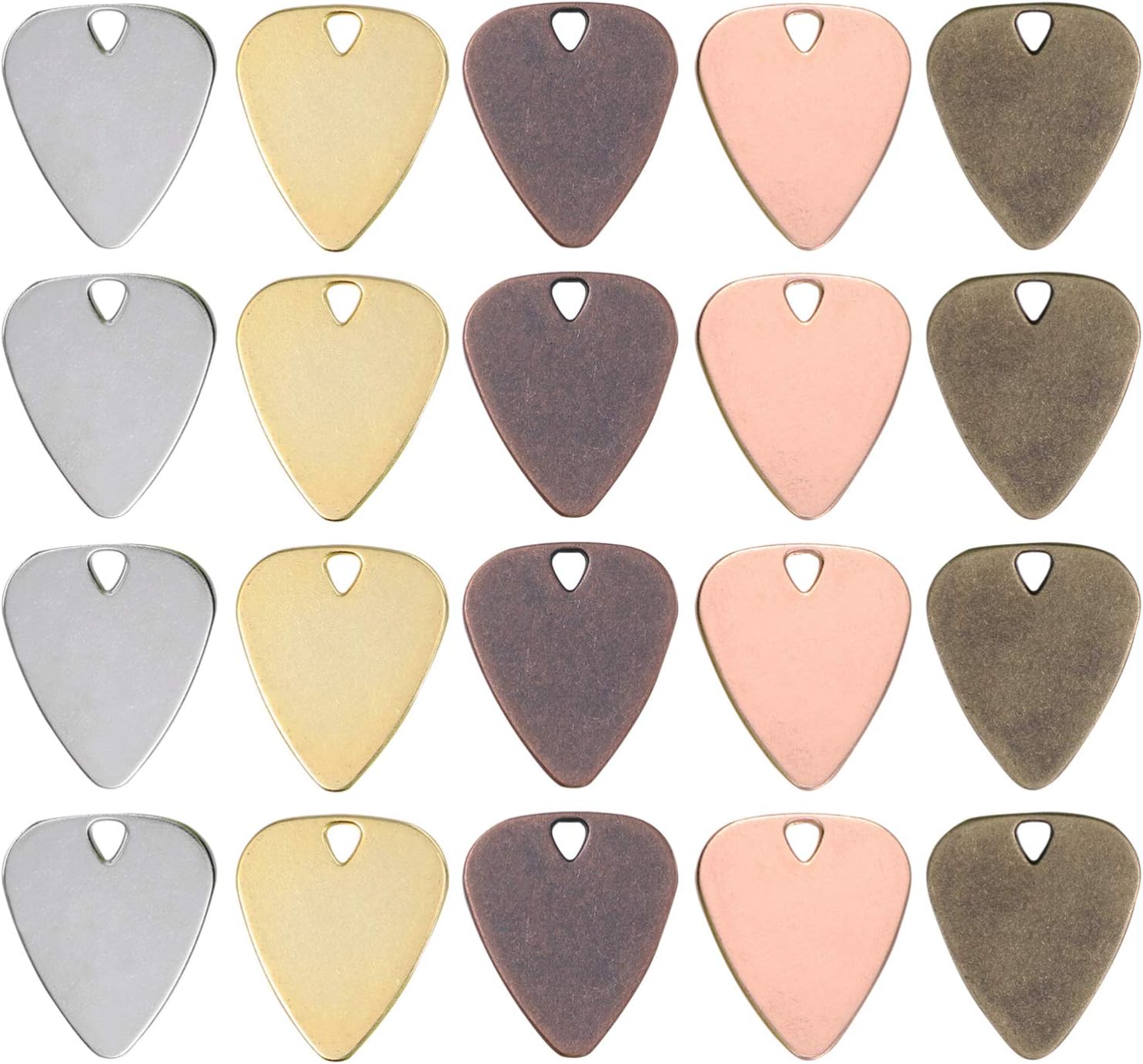 Amazon.com: MECCANIXITY Guitar Picks 1.8mm Thickness Metal Silver Tone ...