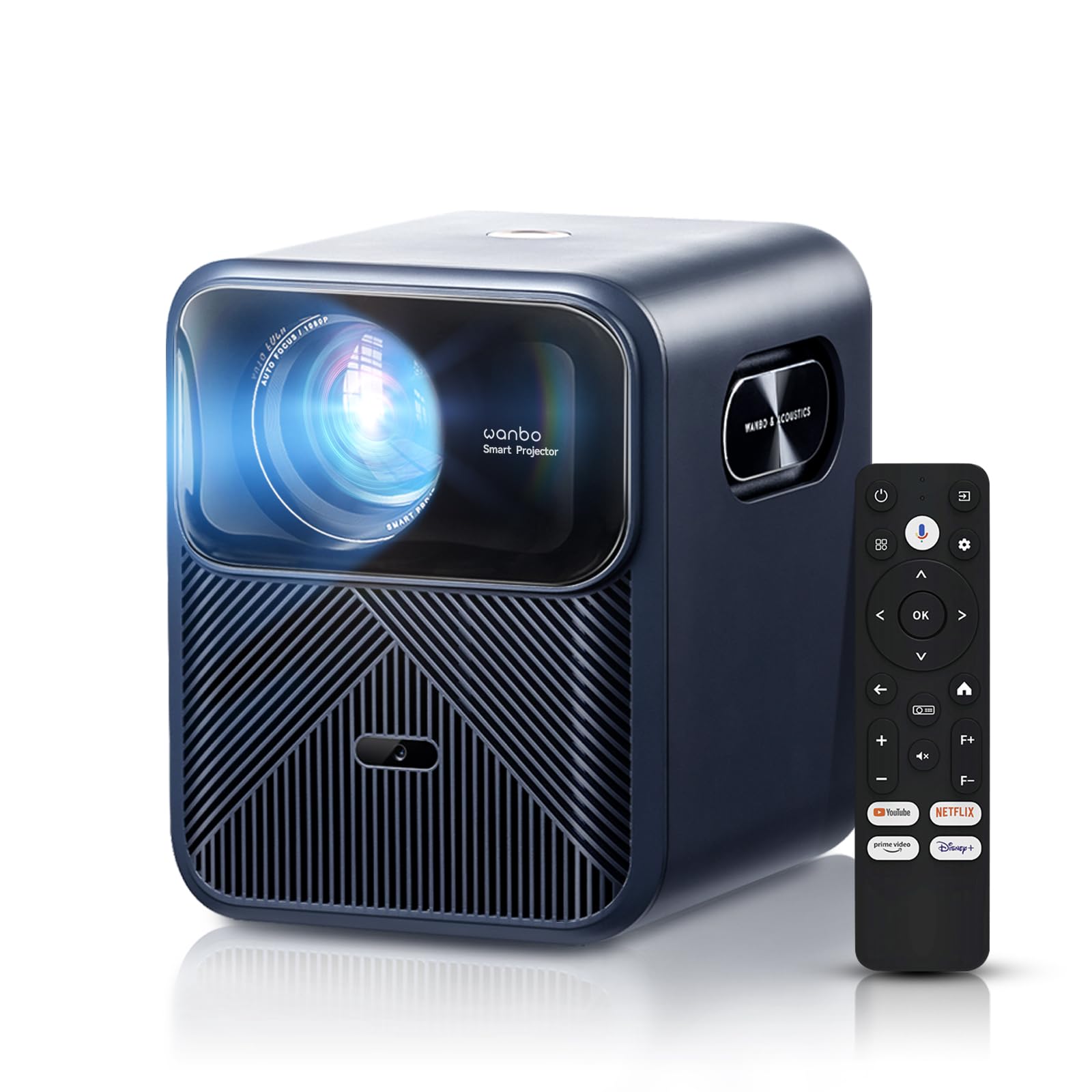 Buy WanboMozart 1 Pro Projector with Wifi and Bluetooth, Android TV 11 ...