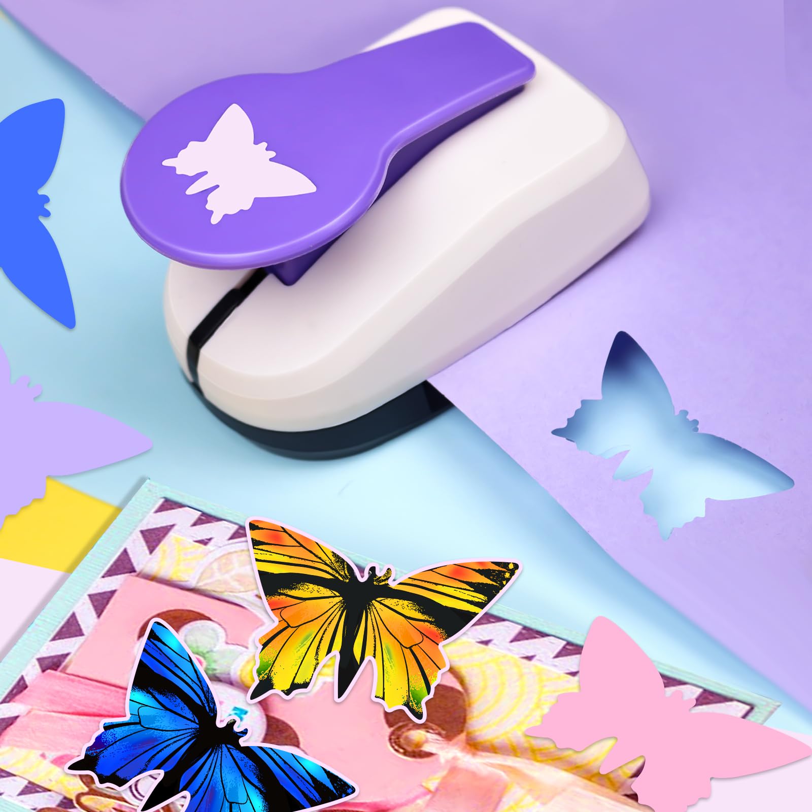 Amazon.com : Butterfly Punch 2 Inch, Butterfly Craft Puncher for Card ...