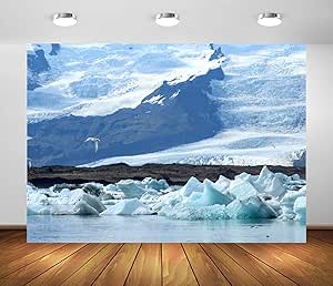 Amazon.com : BELECO 6x4ft Fabric Iceberg Backdrop Antarctica Glacier ...