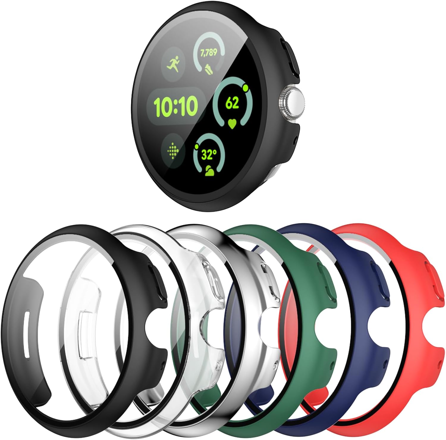 Amazon.com: [6-Pack] Case for Google Pixel Watch 3 45mm (2024 New ...