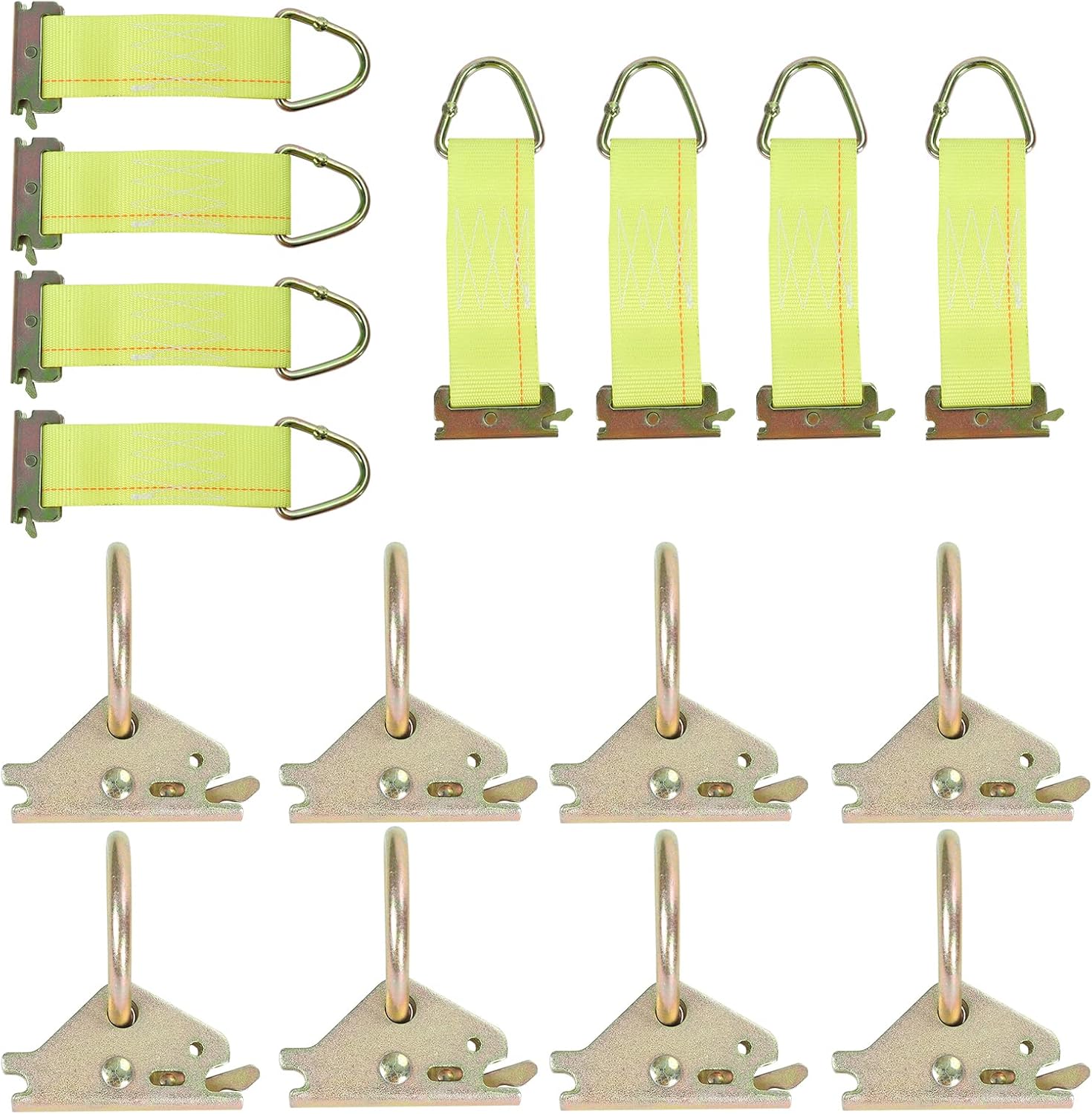 Amazon.com: PRFFWK E Track Tie Down Kit 8 Rope Tie Offs and 8 E Track O ...