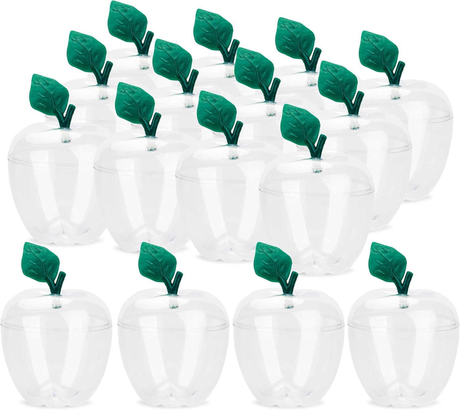 Amazon.com: HANZE Large Plastic Apple Shaped Containers (Pack of 16 ...