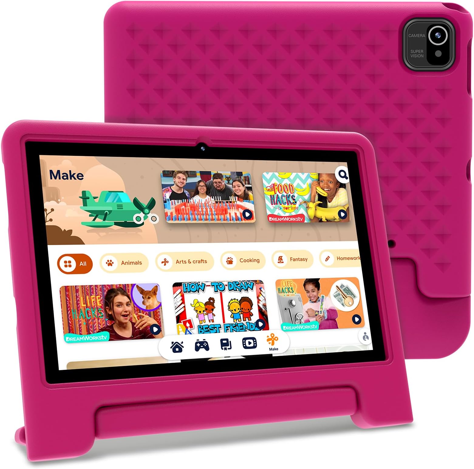 Amazon.com : ApoloMedia Kids Tablet, 10 inch Tablet for Kids with EVA ...