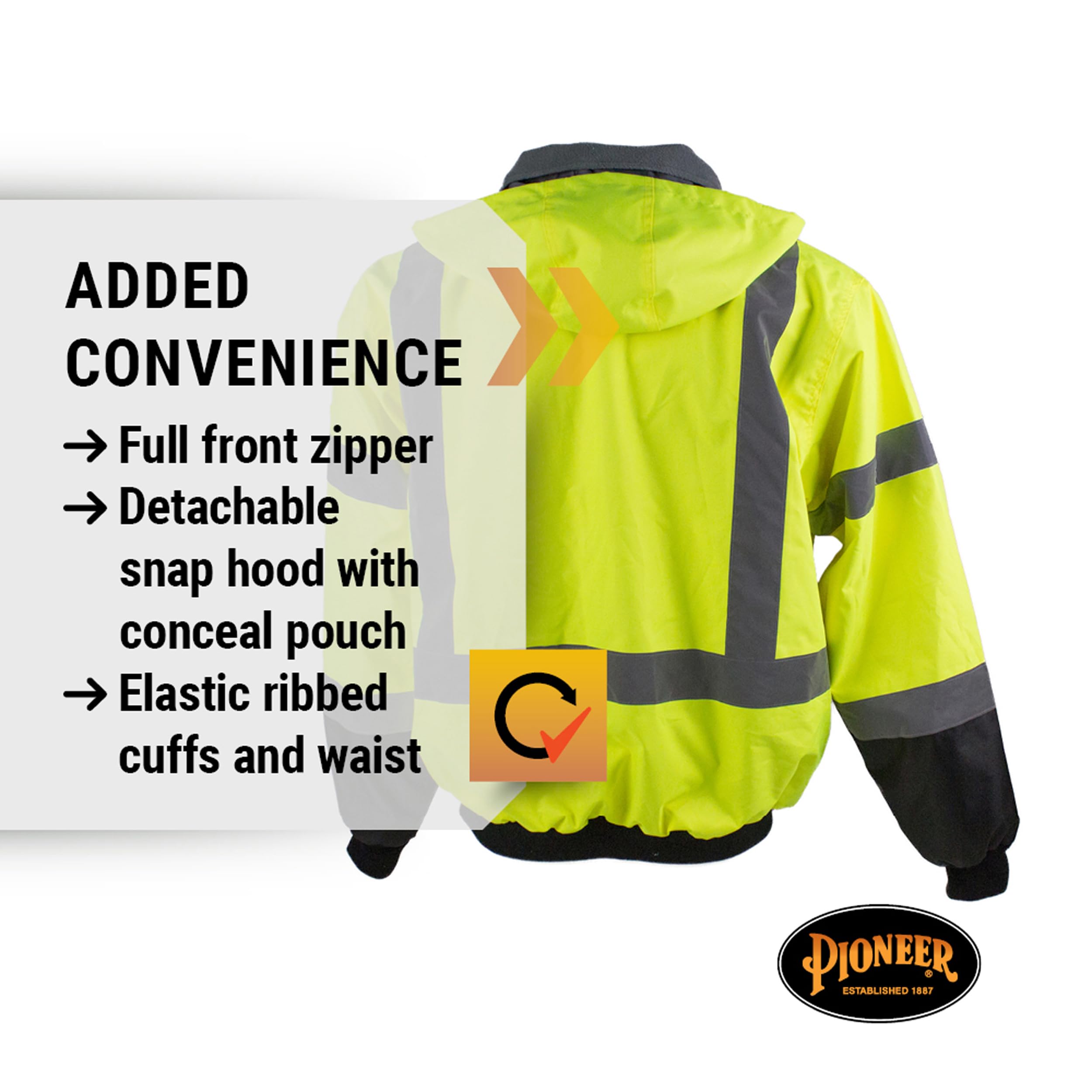 Snapklik.com : High Vis Safety Bomber Jacket For MenWaterproof ...