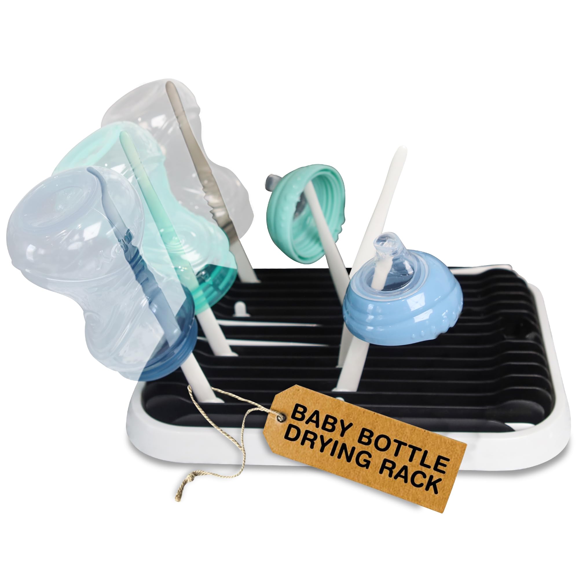 Amazon.com: Priver - Baby Bottle Drying Rack with Tray - Space-Saving ...