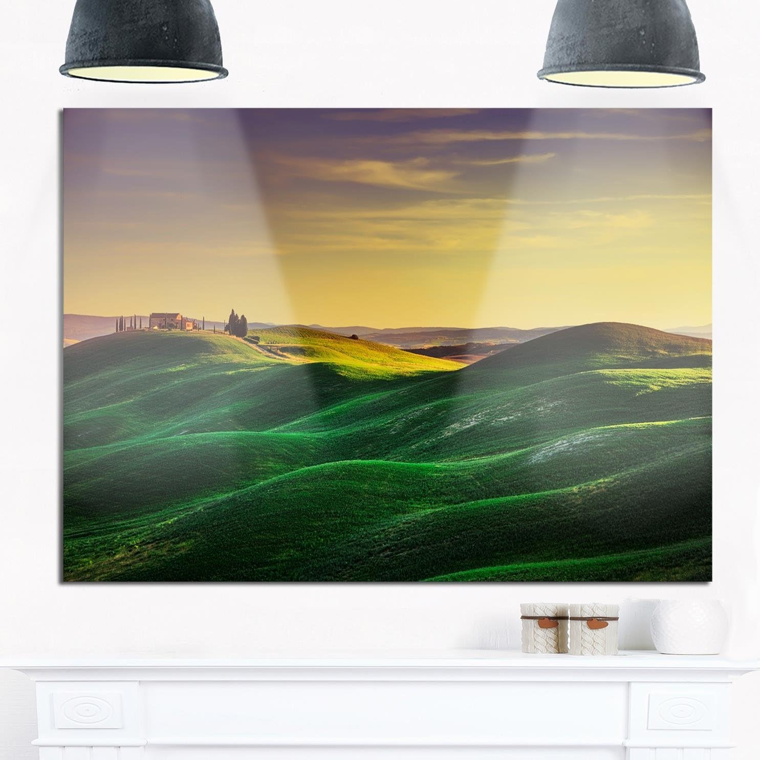 Amazon.com: Designart Green Rolling Hils in Crete Senesi-Extra Large ...