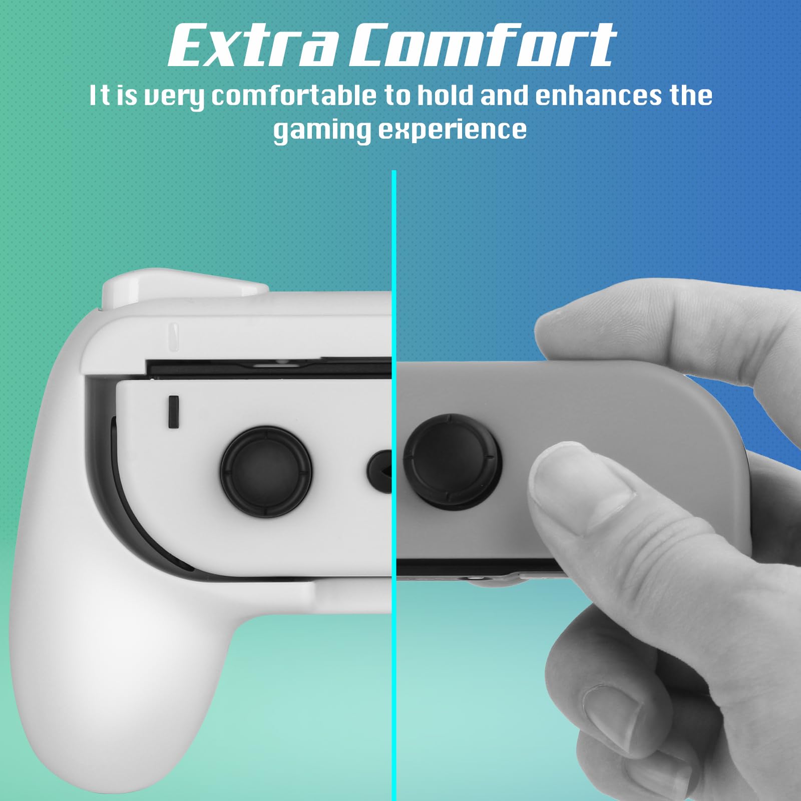 Snapklik.com : JoyHood Hand Grips For Switch/Switch OLED, Ergonomic ...