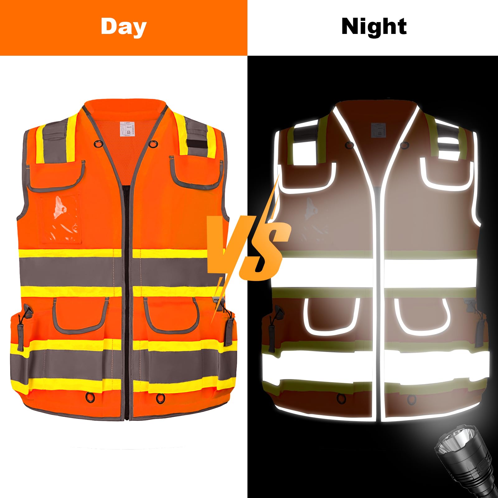Snapklik.com : HYCOPROT Reflective Safety Vest High Visibility Heavy ...