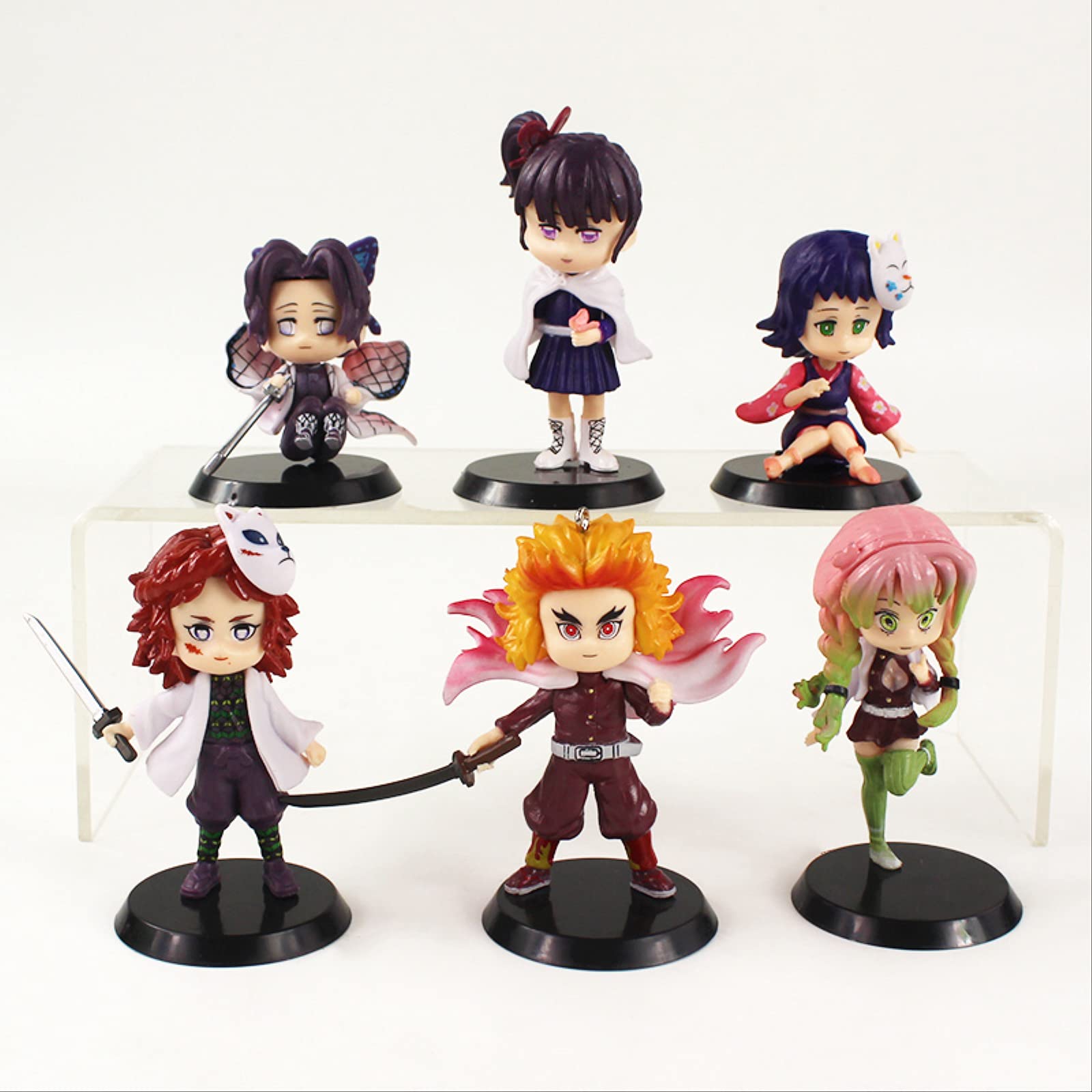 Qwyu 6pcs Set Demon Slayer Action Figures Tsuyuri Kanawo Kochou ...