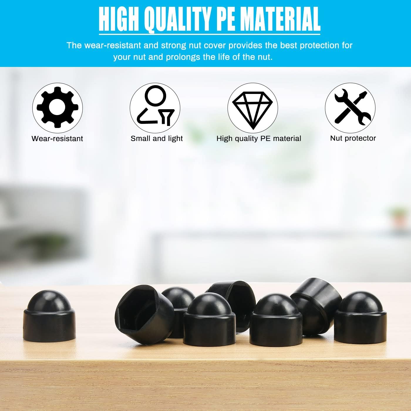oumuik M10-17mm Plastic Dome Hex Head Bolt Nut Protection Caps Cover ...