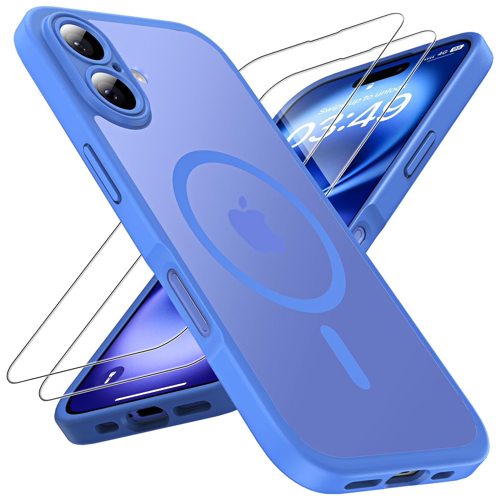 TOCOL Coque magnétique 3 en 1 pour iPhone 16, protection complète de l ...