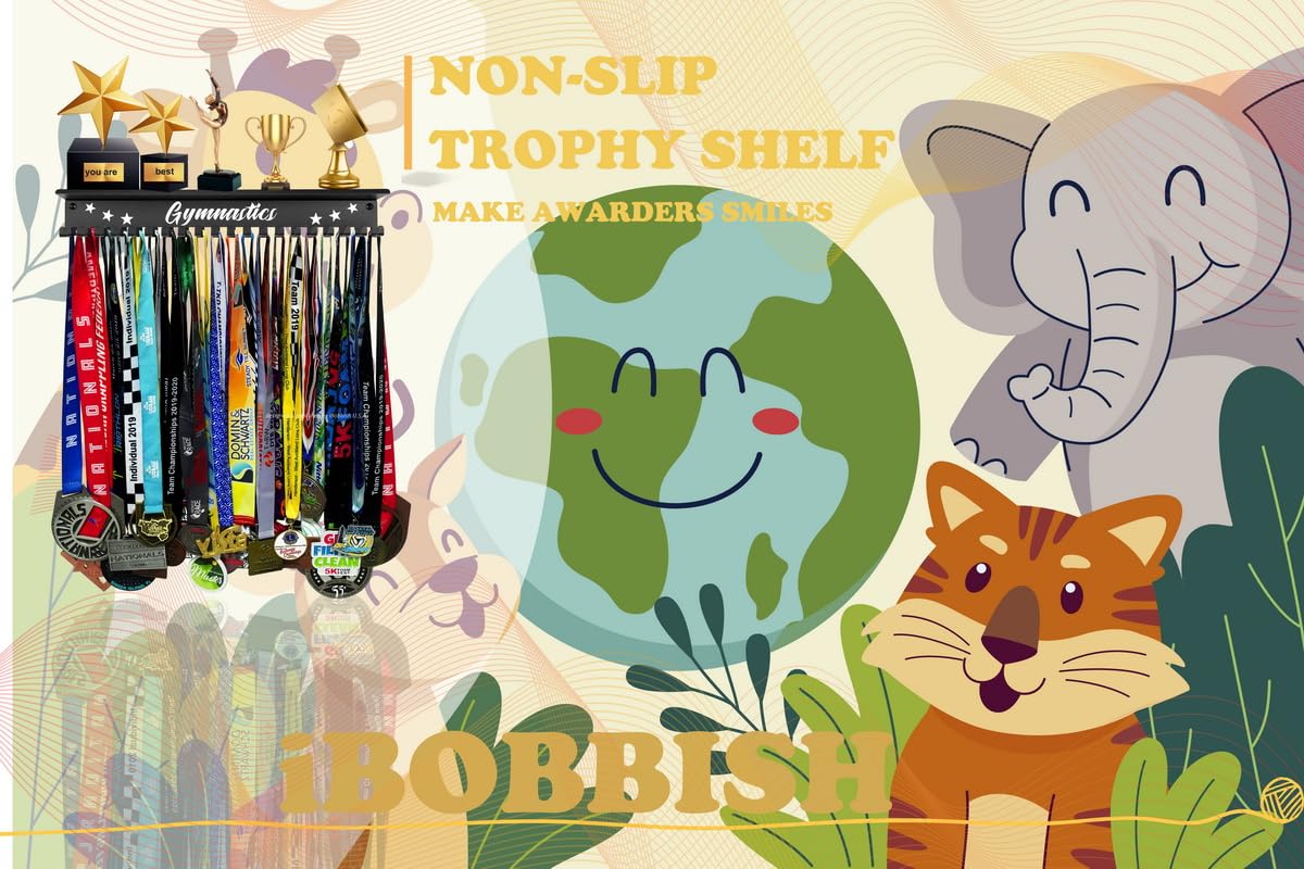 Snapklik.com : iBobbish Non-Slip Medal Hanger Display Trophy Shelf ...