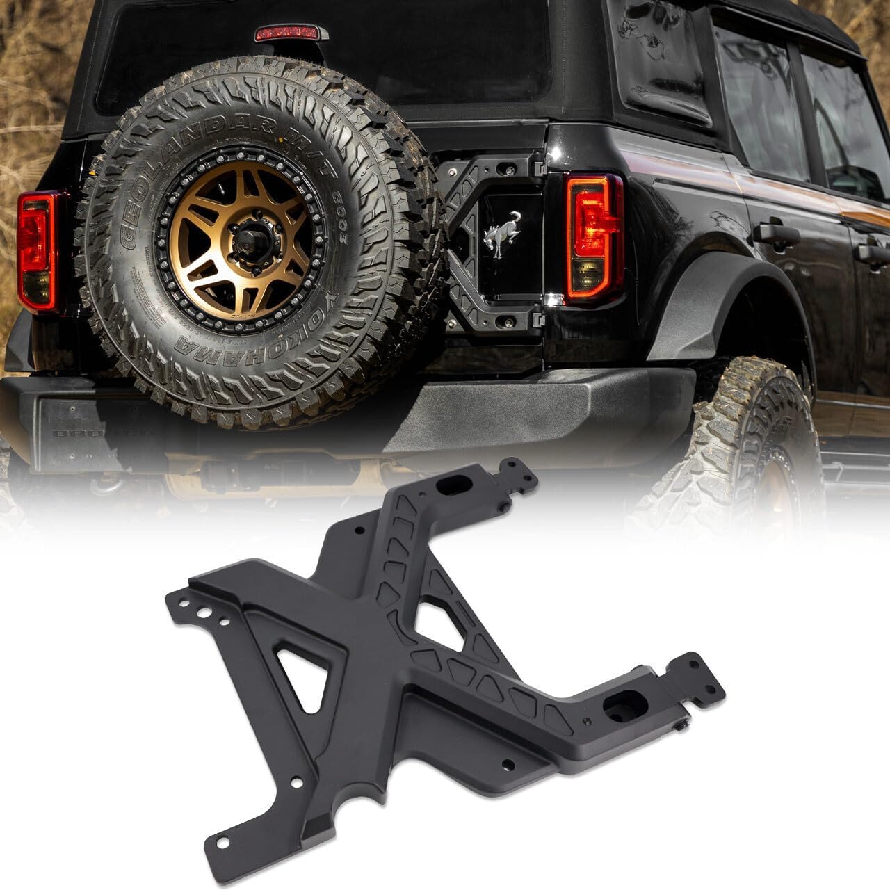 Amazon.com: IAG X-Brace Tailgate Hinge Reinforcement for Ford Bronco ...