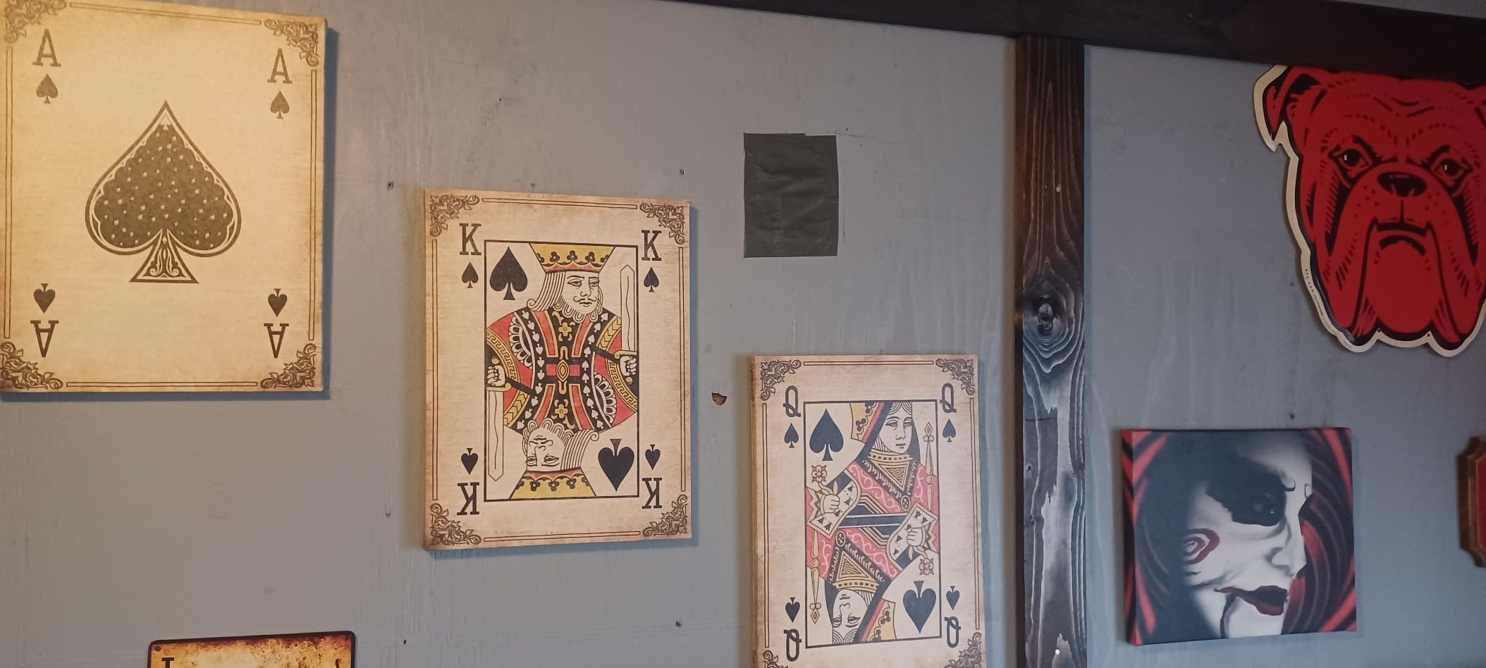 Amazon.com: Game Room Decor Poker Ace of Spades Cool Canvas Wall Art ...