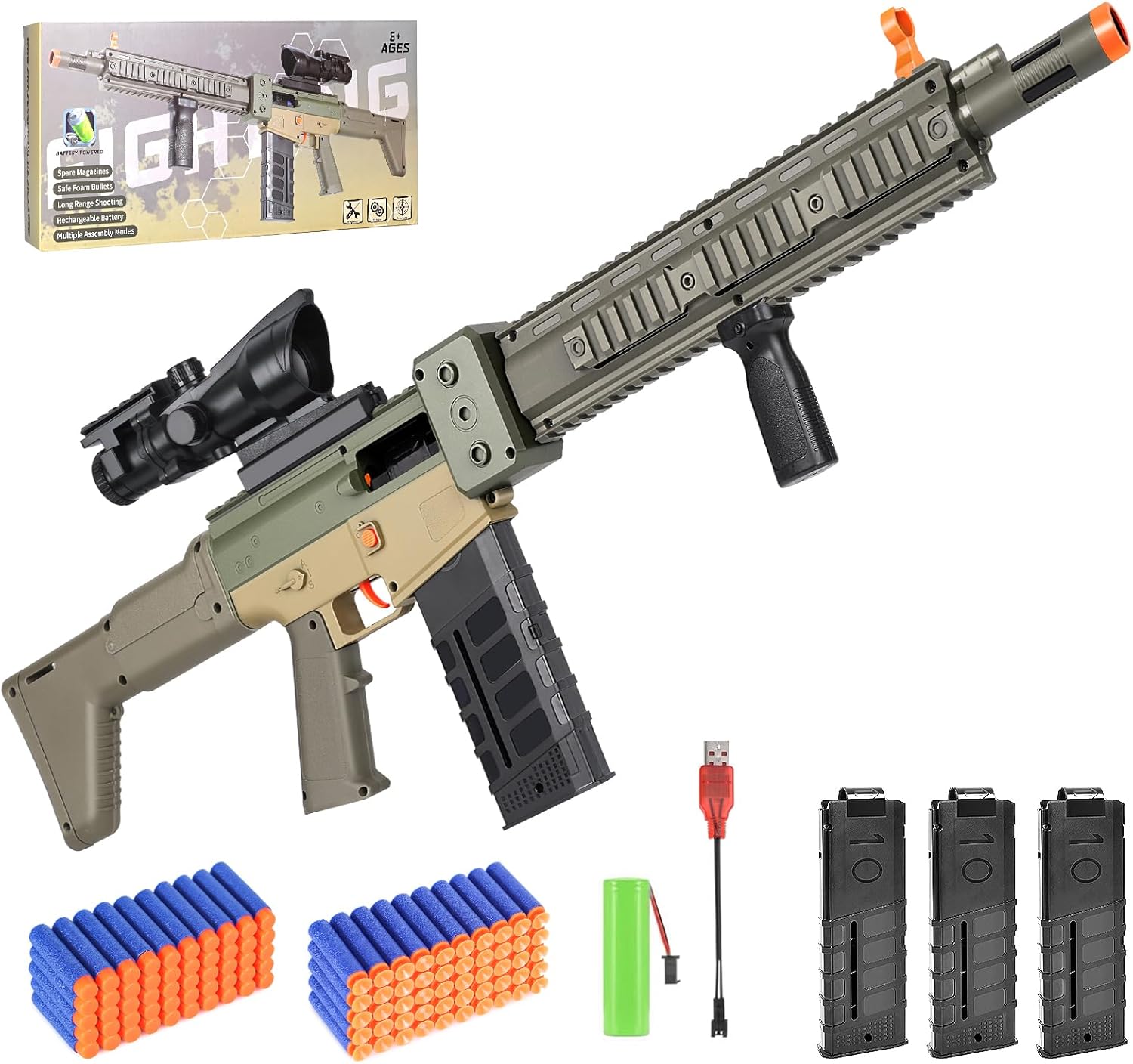 Amazon.com: Realistic Sniper Rifle Toy Guns for Nerf Guns Bullets ...