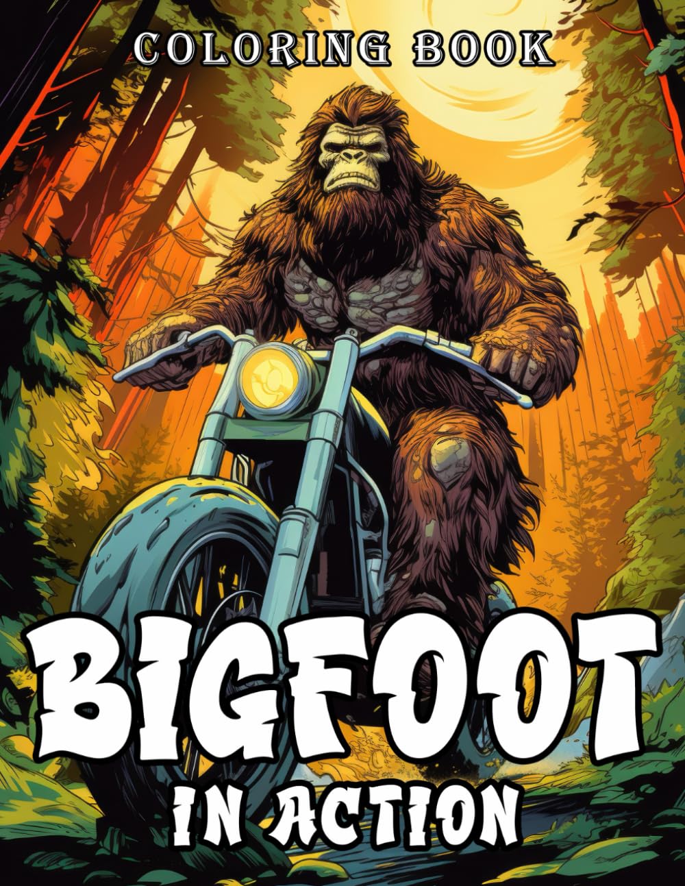 Amazon.com: Bigfoot In Action Coloring Book: A Fun And Relaxing ...