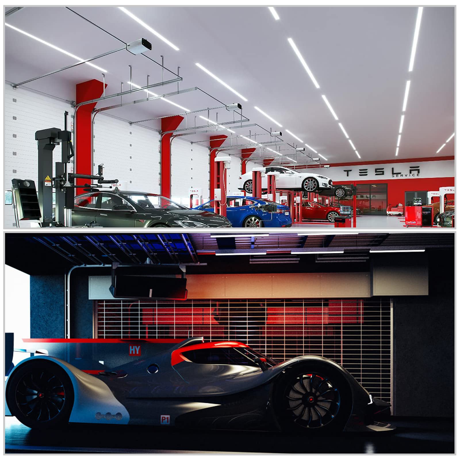 LED Shop Light,110W 5000K Daylight 15500LM Super Bright T8 Integrated ...