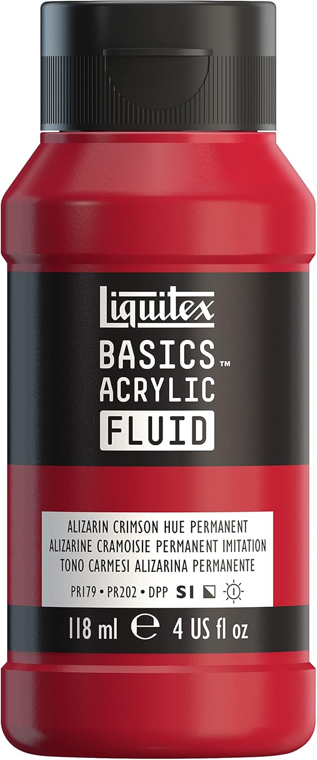 Amazon.com: Liquitex BASICS Acrylic Fluid Paint, 118ml (4-oz) Bottle ...
