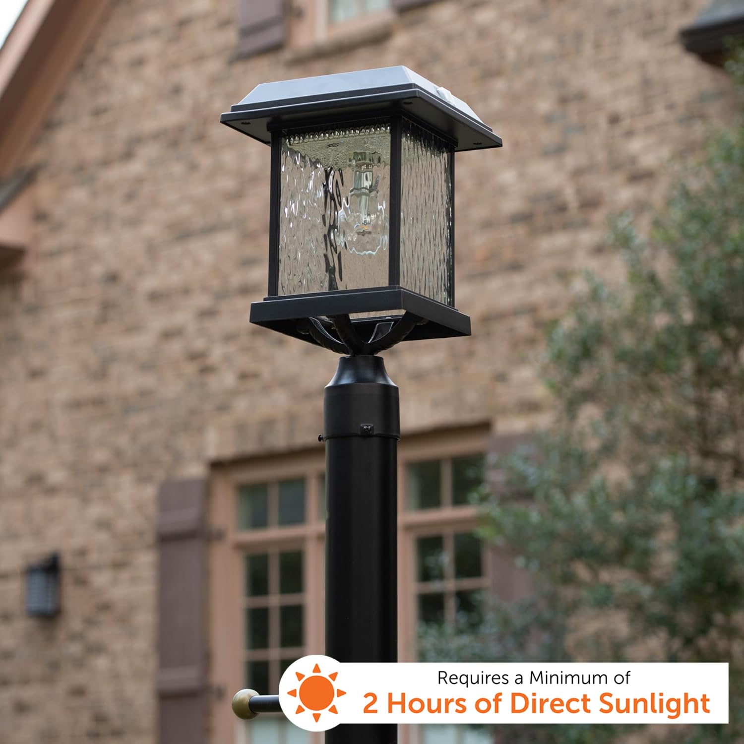 Gama Sonic Aspen Outdoor Black Integrated Led Post Light Baytown II