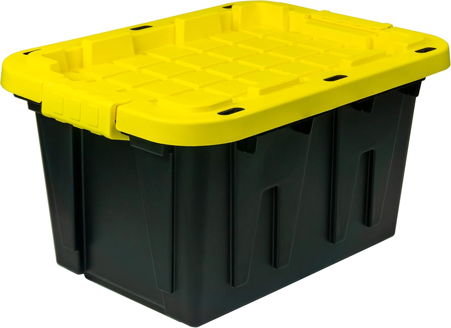 Amazon.com - 12 Gallon Storage Tote Box, Black, Heavy-Duty, Sturdy Base ...