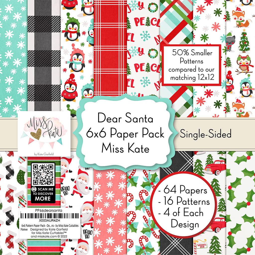 Amazon.com : 6x6 Pattern Paper Pack - Dear Santa - for Christmas ...