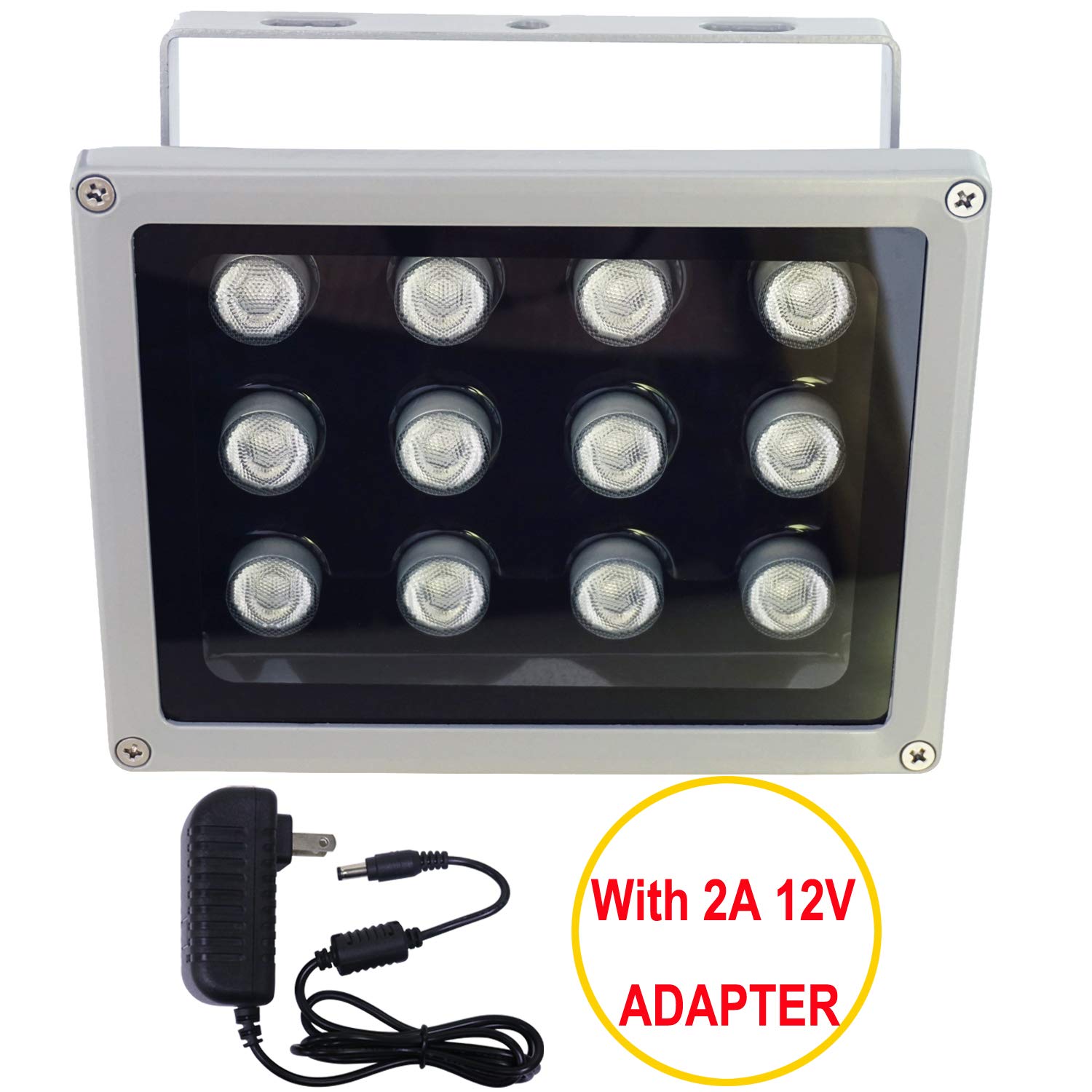 Snapklik.com : AUTENS IR Illuminator 850nm 12-Led Wide Angle IP67 ...