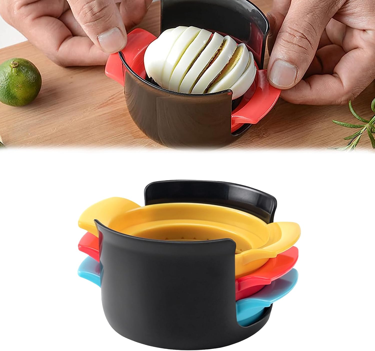 Beylos 1Pcs Stainless Steel Wire Egg Slicer for Boiled Eggs 3 in 1 ...