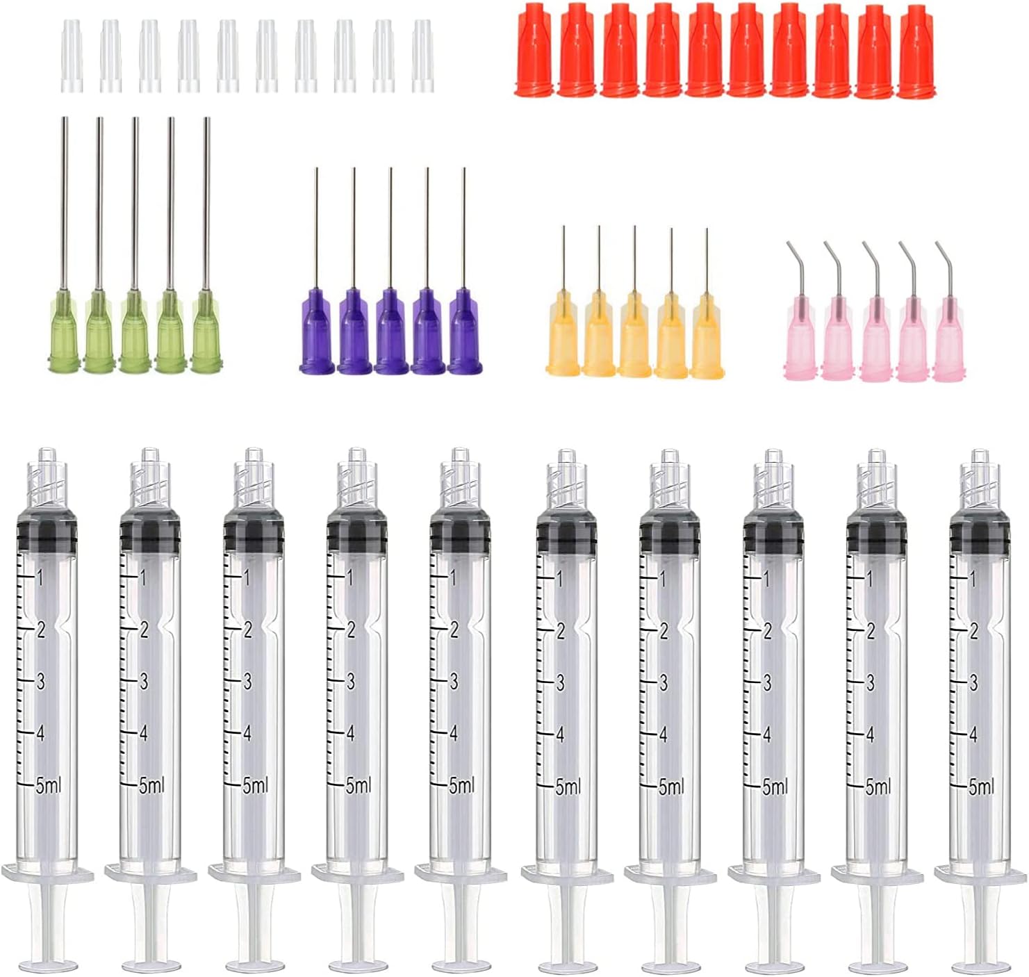 Amazon.com: Free Hand Syringe Blunt Tip Needle Set - (10 Syringes, 10 ...