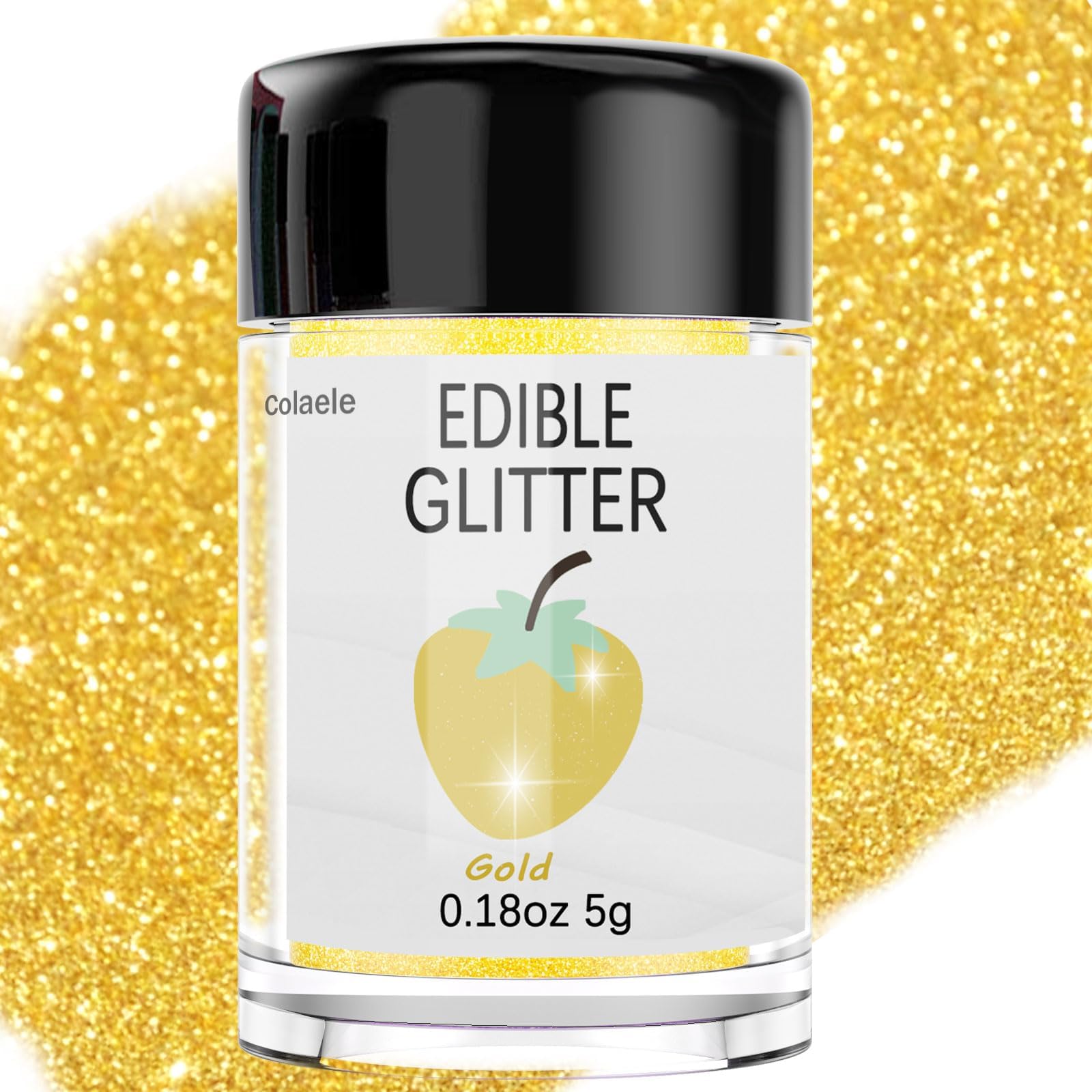 Amazon.com: Gold Edible Glitter Glimmer Powder for Cakes Drinks ...