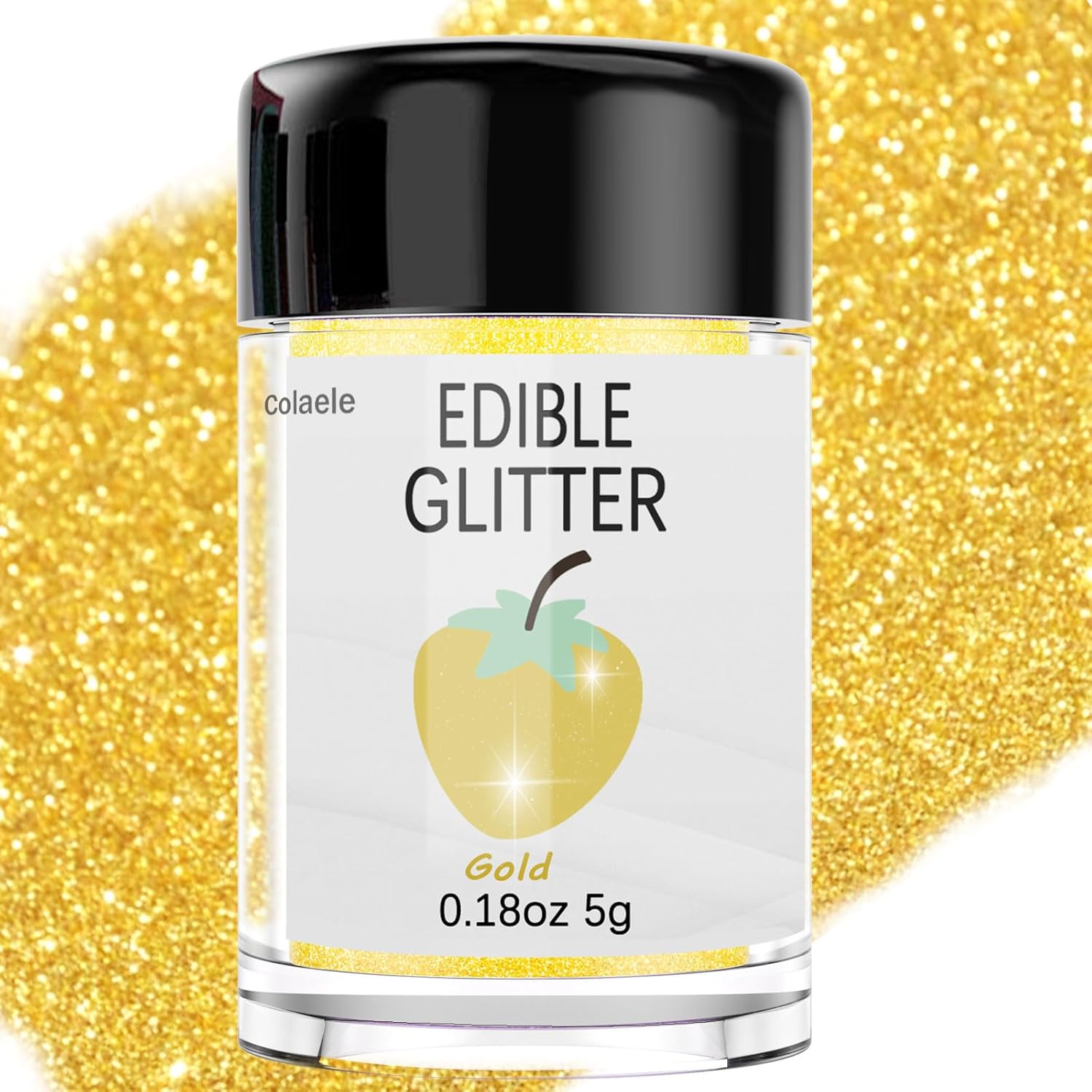 Amazon.com: Gold Edible Glitter Glimmer Powder for Cakes Drinks ...