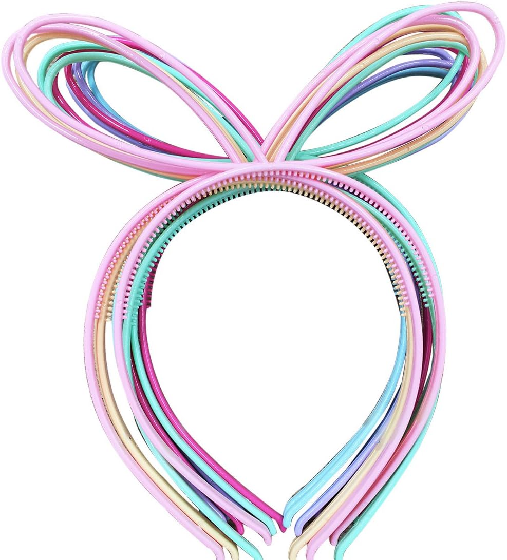 Amazon.com: XIMISHOP 12pcs Bunny ears Headbands, Pink Plush Bunny ...