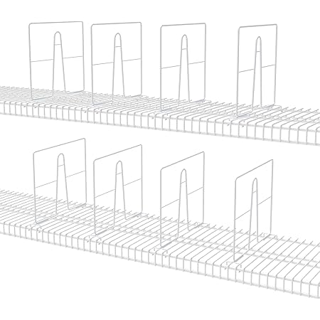 Amazon.com: Neatly Made White Wire Shelf Dividers for Closet ...