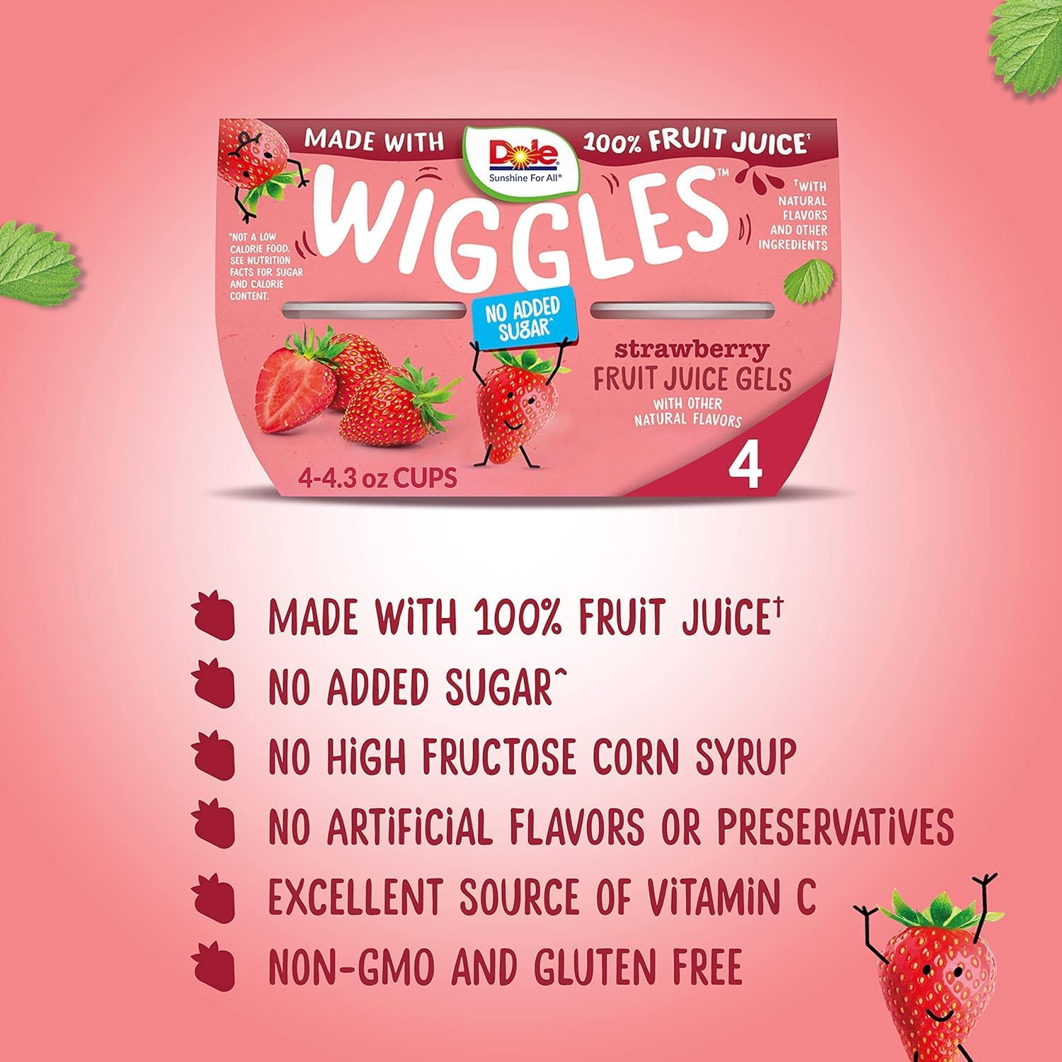 Snapklik.com : Dole Wiggles No Sugar Added Strawberry Fruit Juice Gels ...